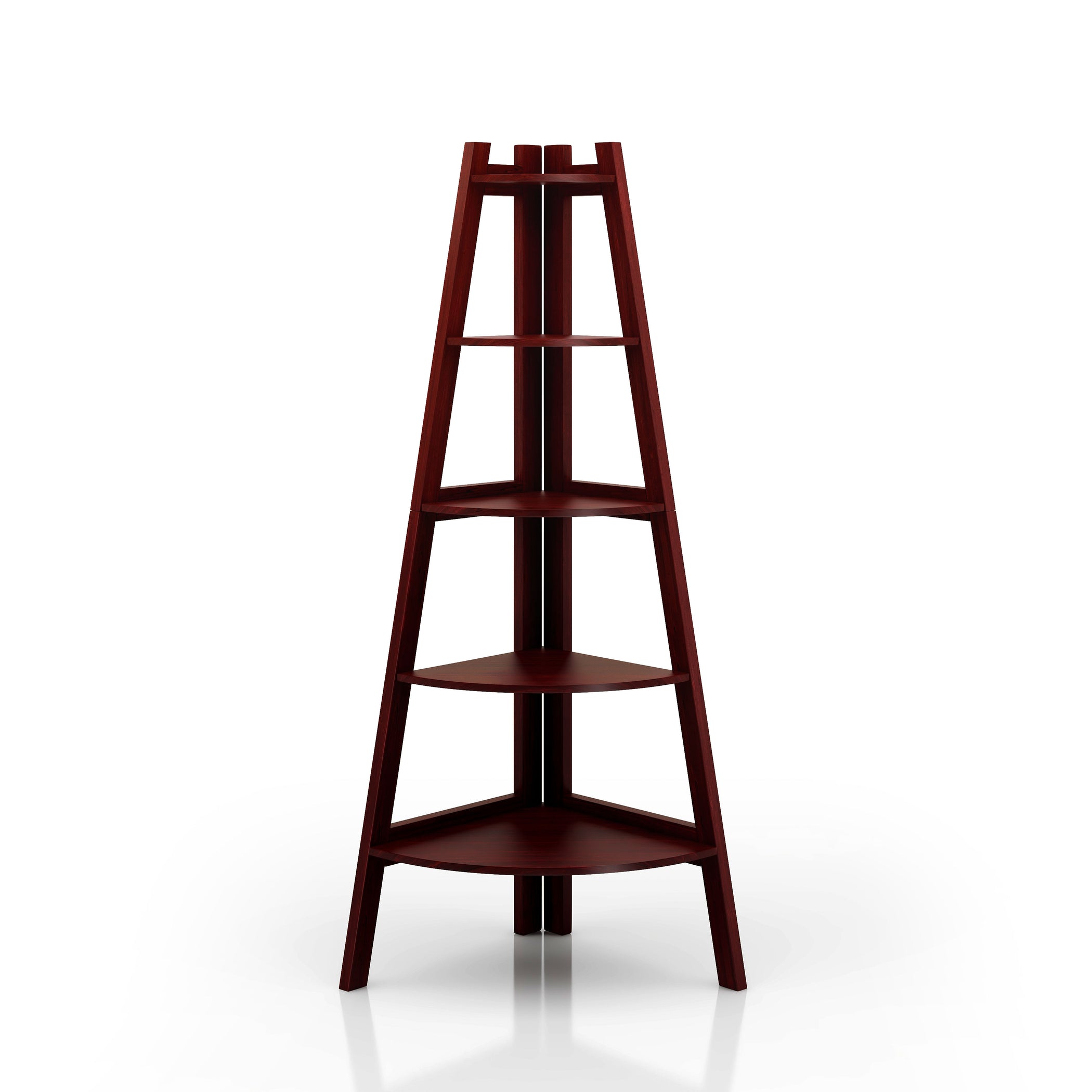 Lyss Open-Backed 5-tier Corner Leaning Ladder Display Shelf — 24/7 Shop At Home