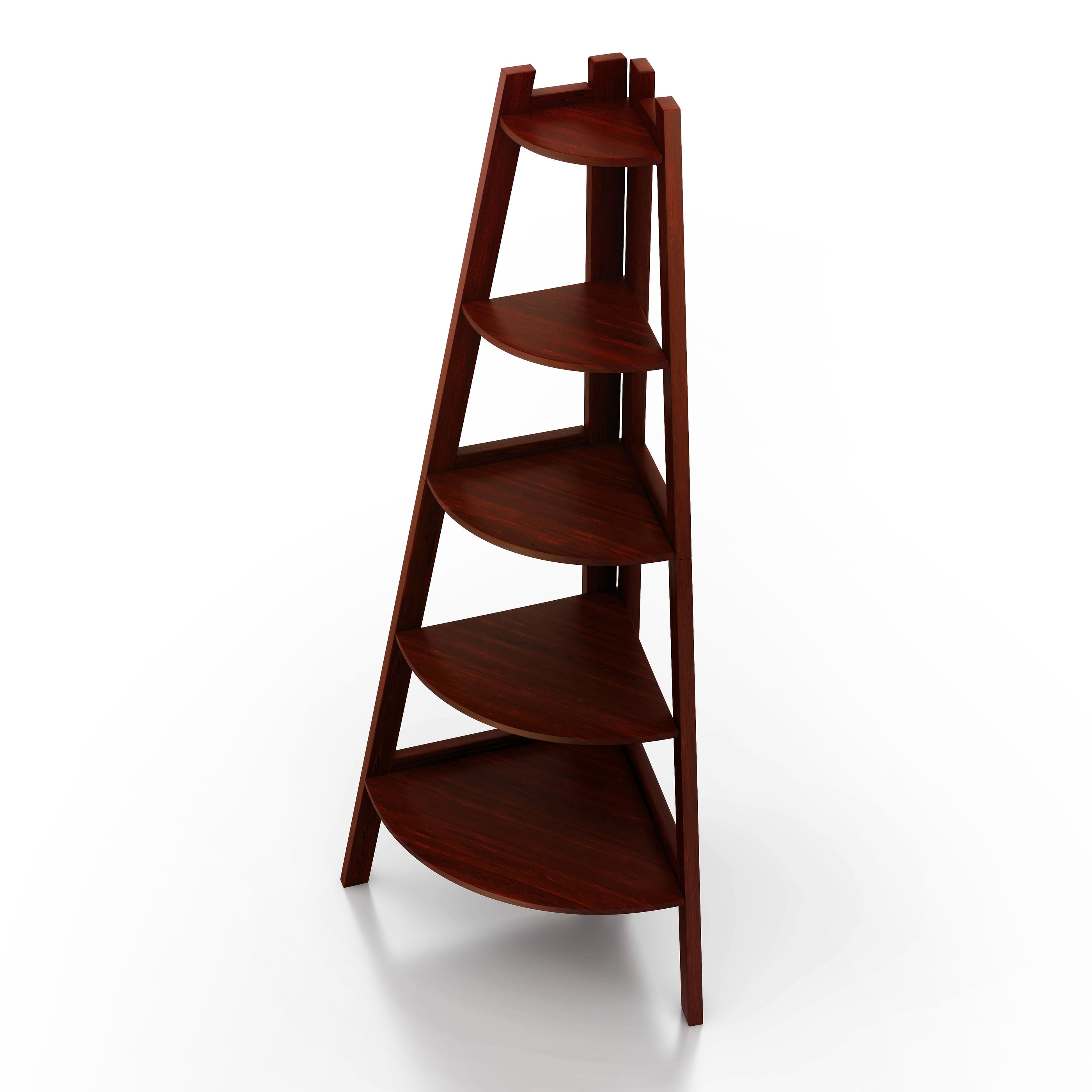 Lyss Open-Backed 5-tier Corner Leaning Ladder Display Shelf — 24/7 Shop At Home